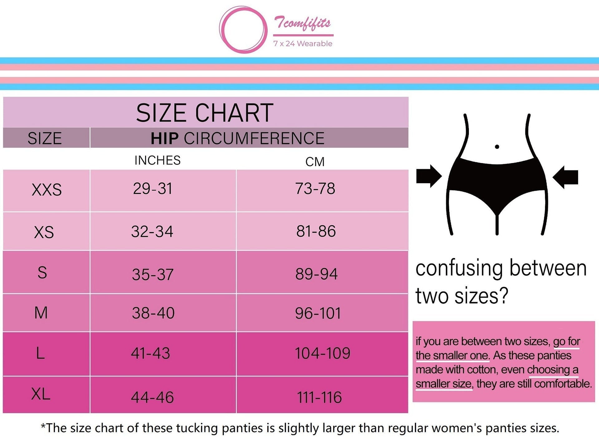 (3 Pack) Tucking Underwear Cotton Gaff, for MTF transgender transwomen ...